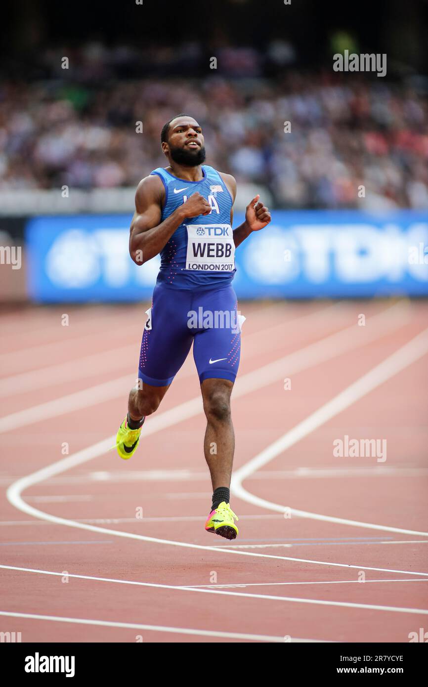 Ameer Webb participating in the 200 meter at the World Athletics Championships London 2017 Stock ...