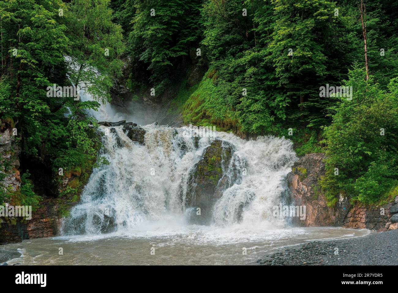 The Reichenbach Falls in the Swiss mountains Stock Photo - Alamy