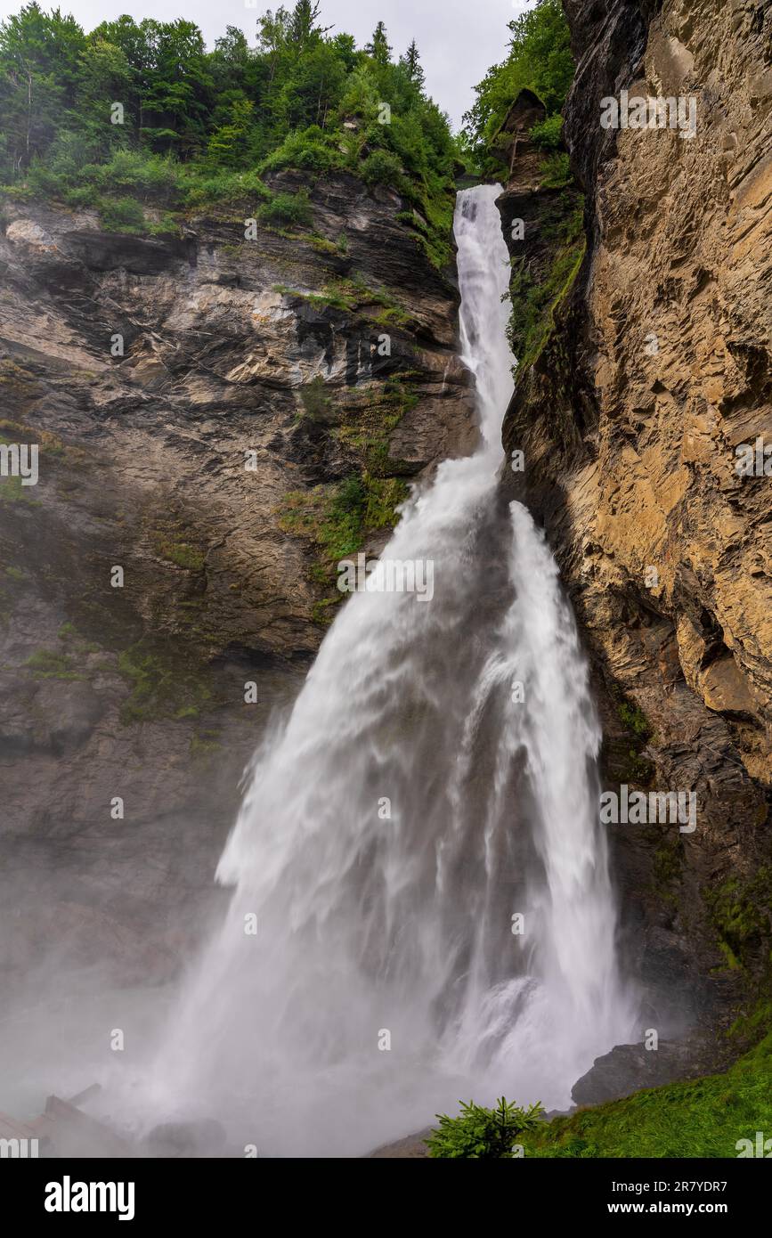 The Reichenbach Falls in the Swiss mountains Stock Photo - Alamy