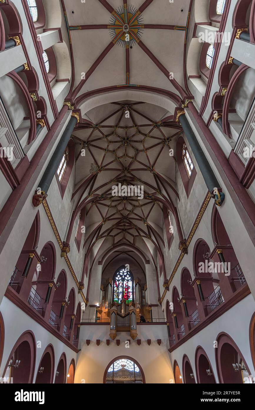 Ceiling vault with organ loft of the Church of Our Dear Lady, Koblenz ...