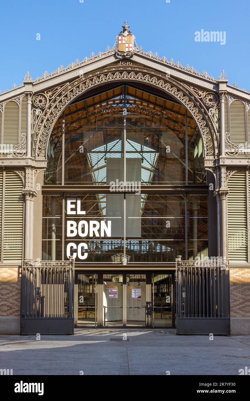 The Mercat del Born in the El Born district of Barcelona is a former ...