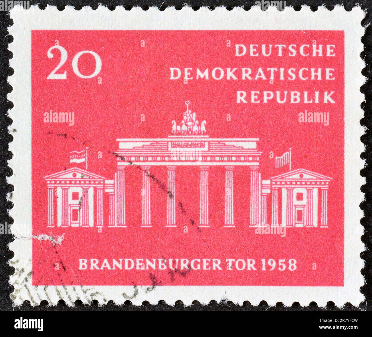 Cancelled postage stamp printed by German Democratic Republic, that ...