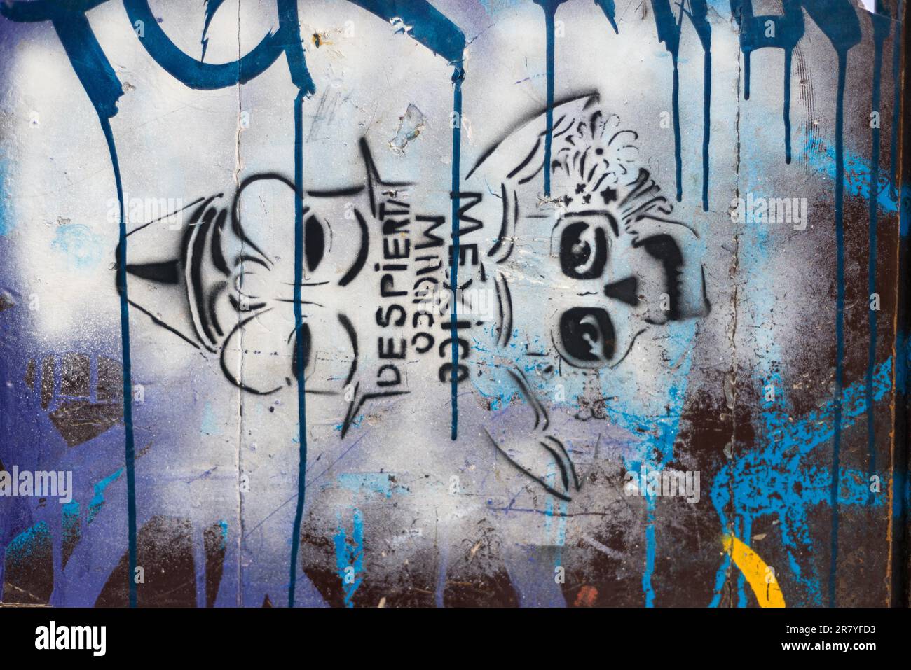 Street art painted on roller shutter hi-res stock photography and ...