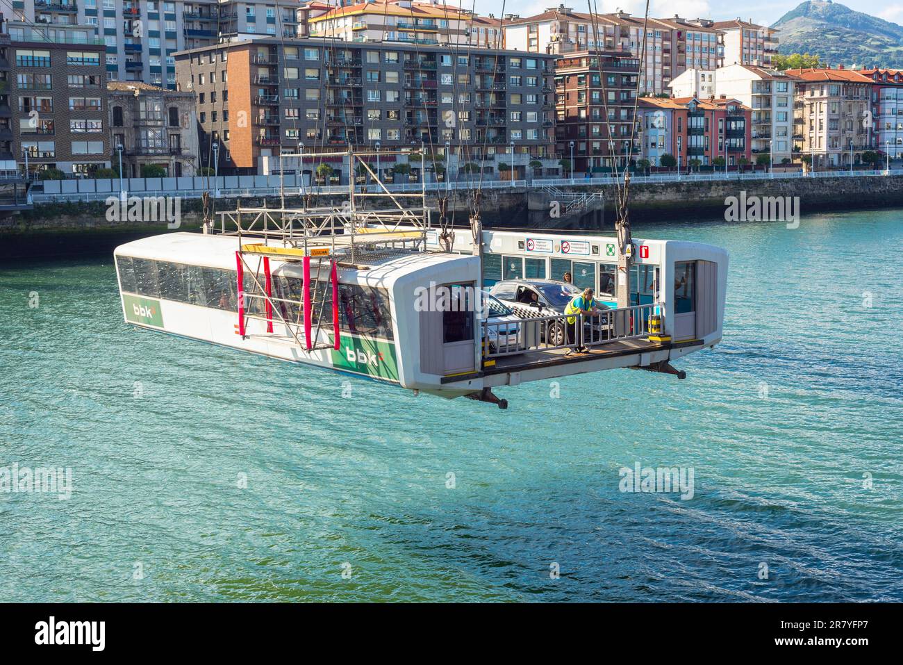Shuttle from the Vizcaya Bridge, the worlds oldest transporter bridge ...