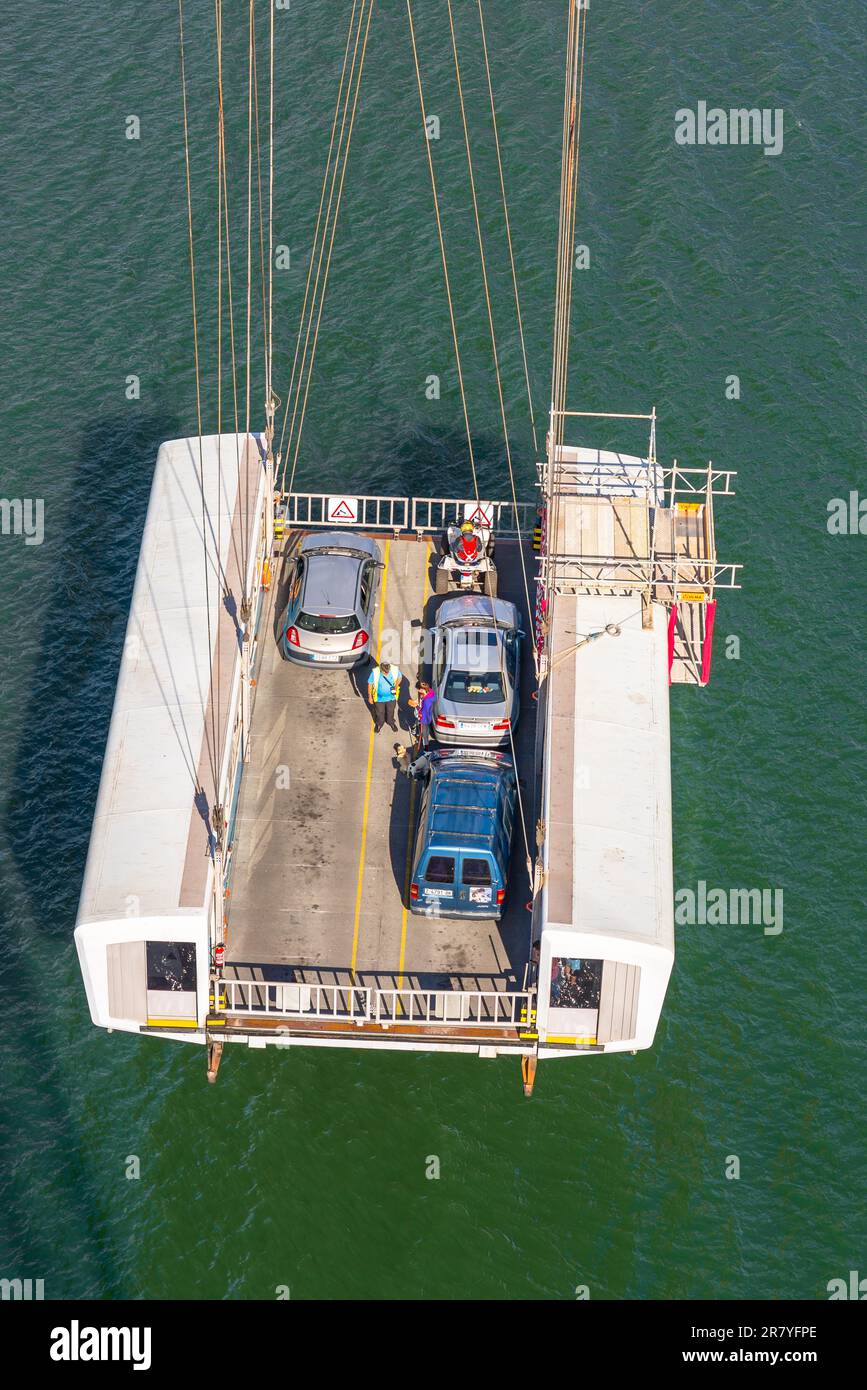 Shuttle from the Vizcaya Bridge, the worlds oldest transporter bridge ...