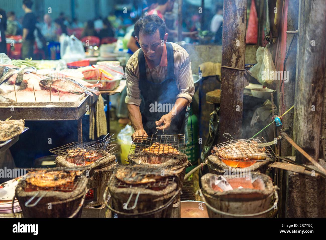 Barbecue in the streets of Bangkok. it is the best place for street ...