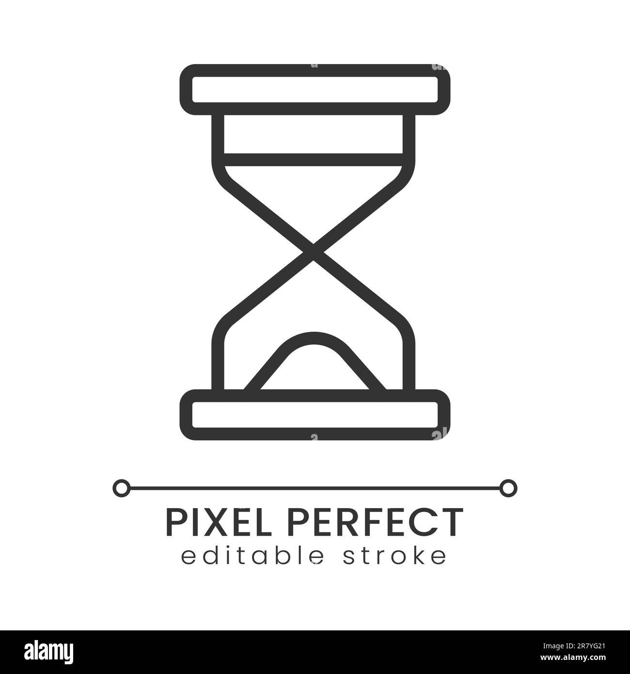 Hourglass pixel perfect linear icon Stock Vector Image & Art - Alamy