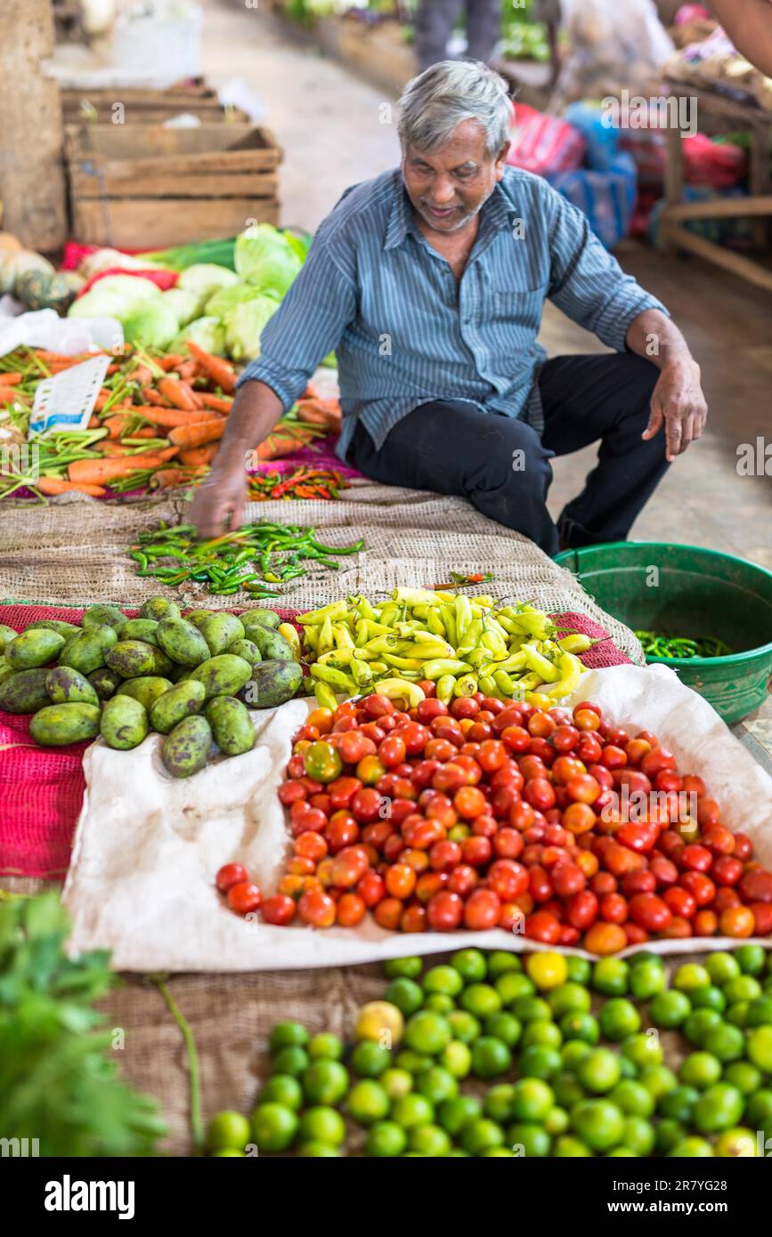 The Dutch Market with all kinds of vegetables and tropical fruits in ...