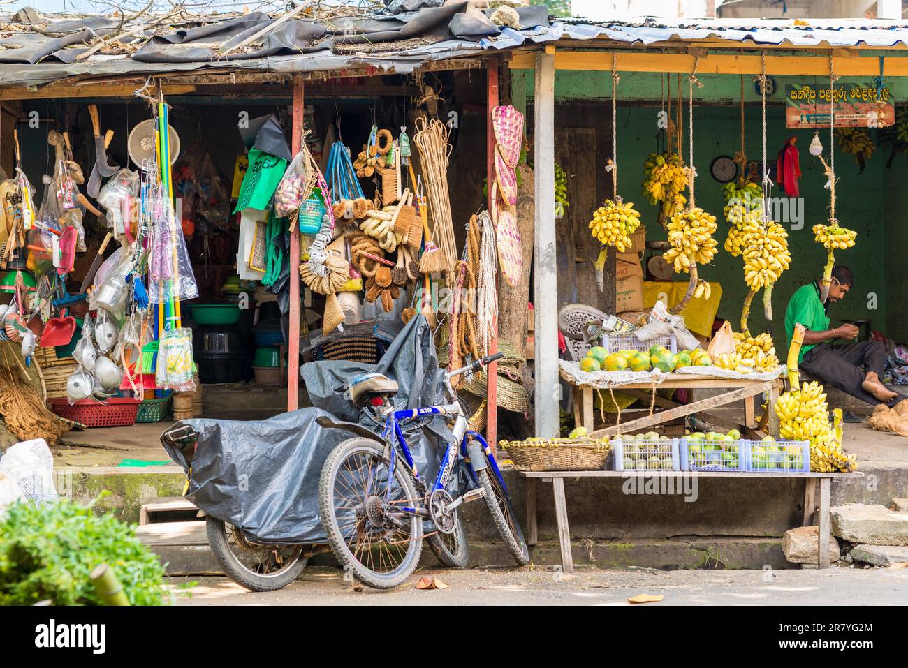 General store with many household articles in the streets of the major ...