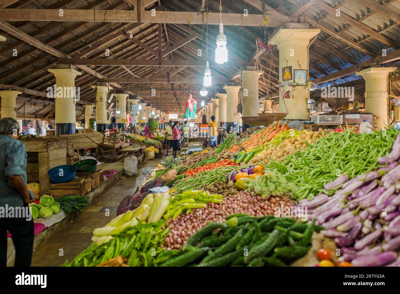 The Dutch Market with all kinds of vegetables and tropical fruits in ...