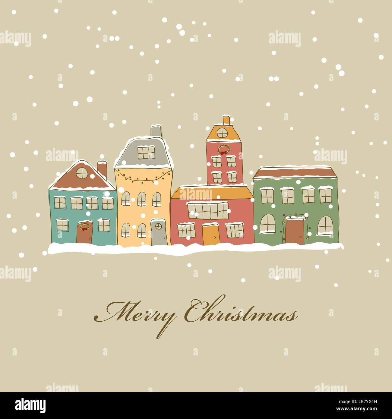 Small town traditional Stock Vector Images - Alamy