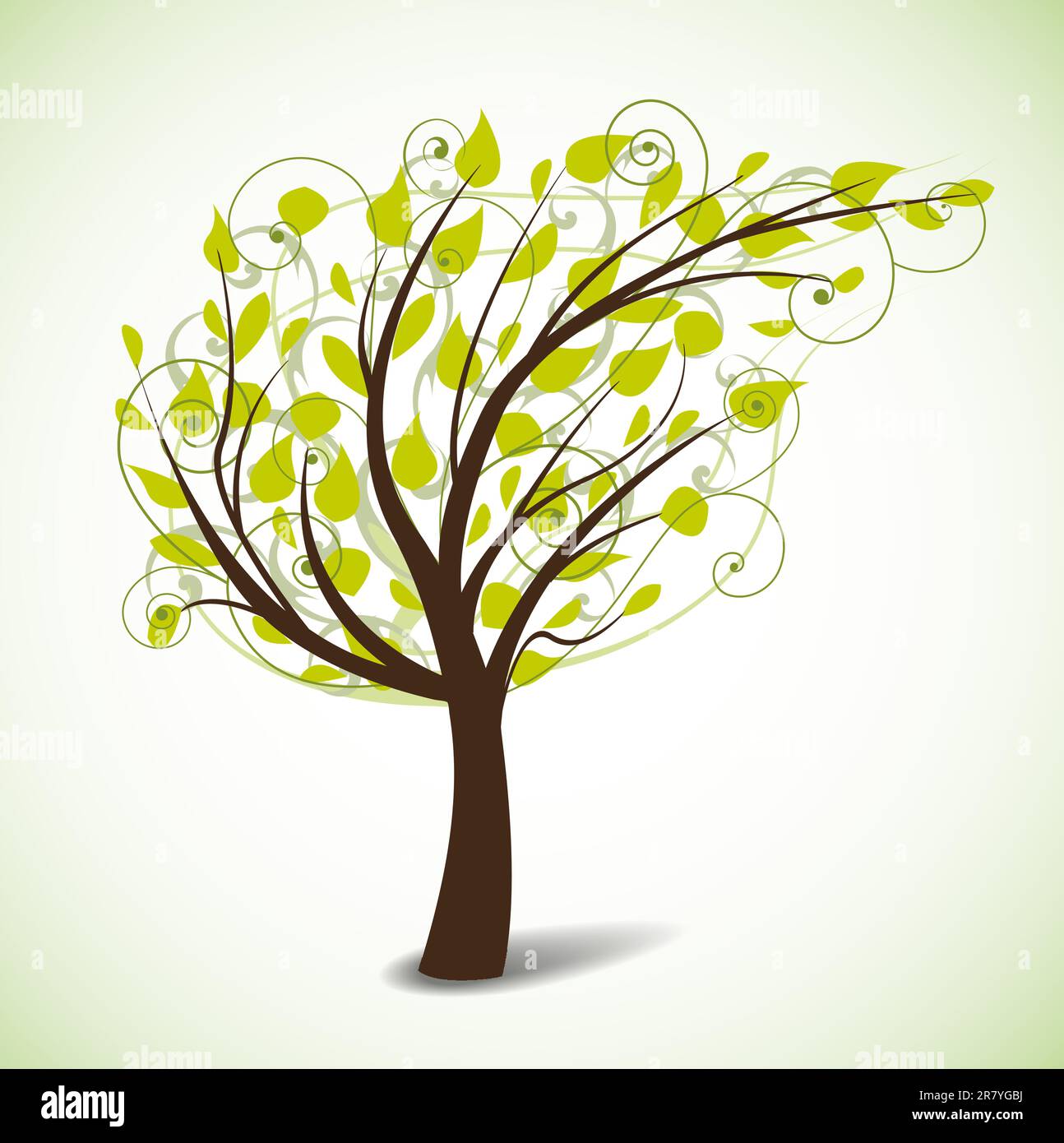 New tree in garden Stock Vector Images - Alamy