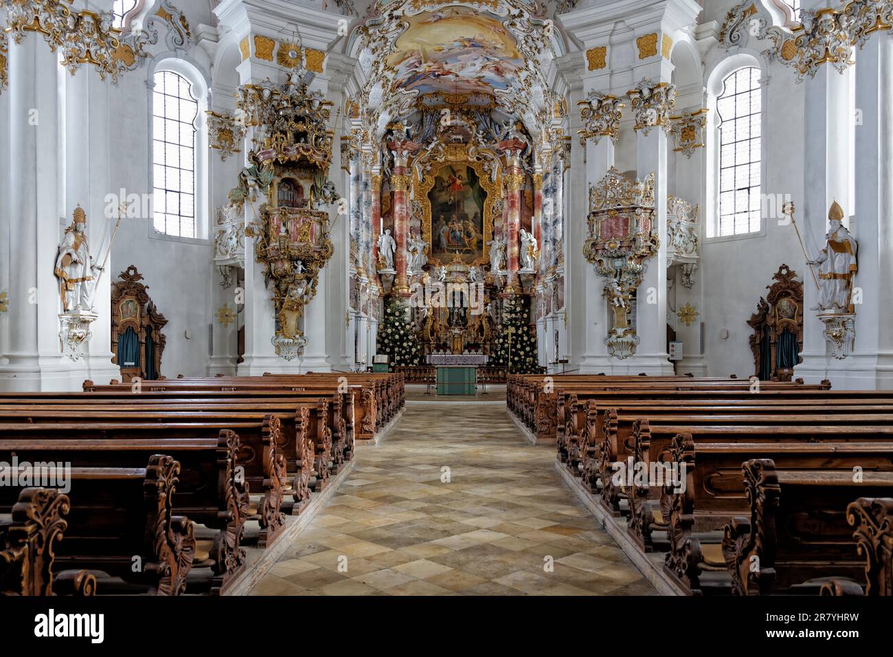 Pilgrimage Church of Wies. Wieskirche, Bavaria Stock Photo - Alamy