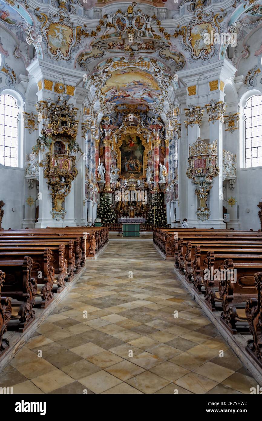 Pilgrimage Church of Wies. Wieskirche, Bavaria Stock Photo - Alamy