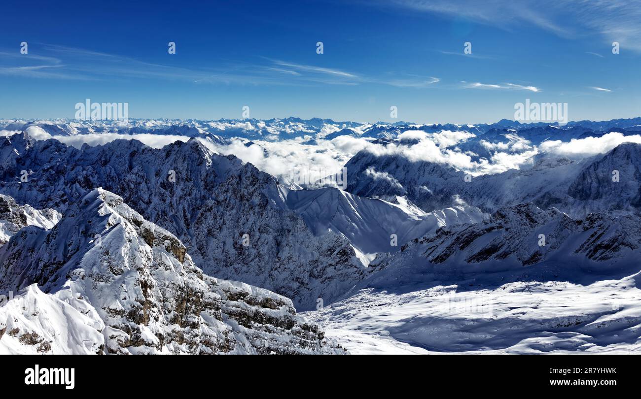 Winter in Bavaria, Zugspitze Stock Photo - Alamy