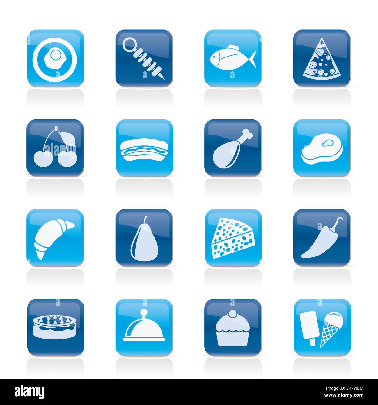 Different kind of food icons - vector icon set Stock Vector Image & Art ...