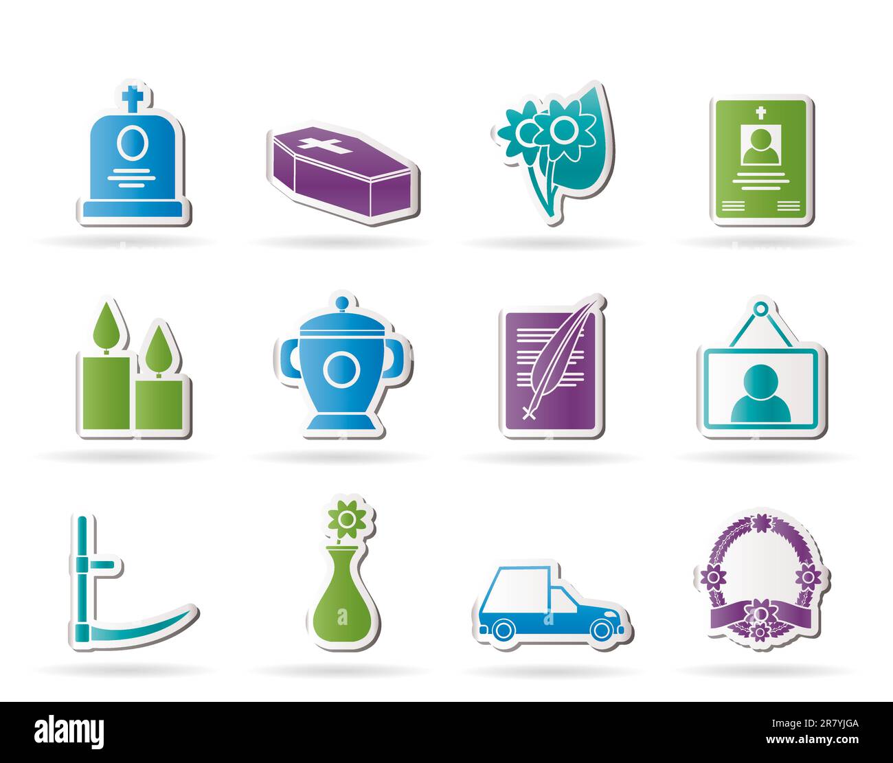 Funeral icon Stock Vector Images - Alamy