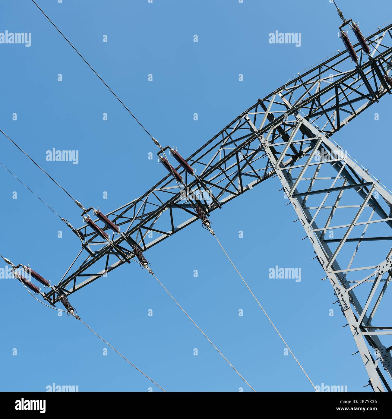 Power pole in Germany for conducting electricity over long distances ...