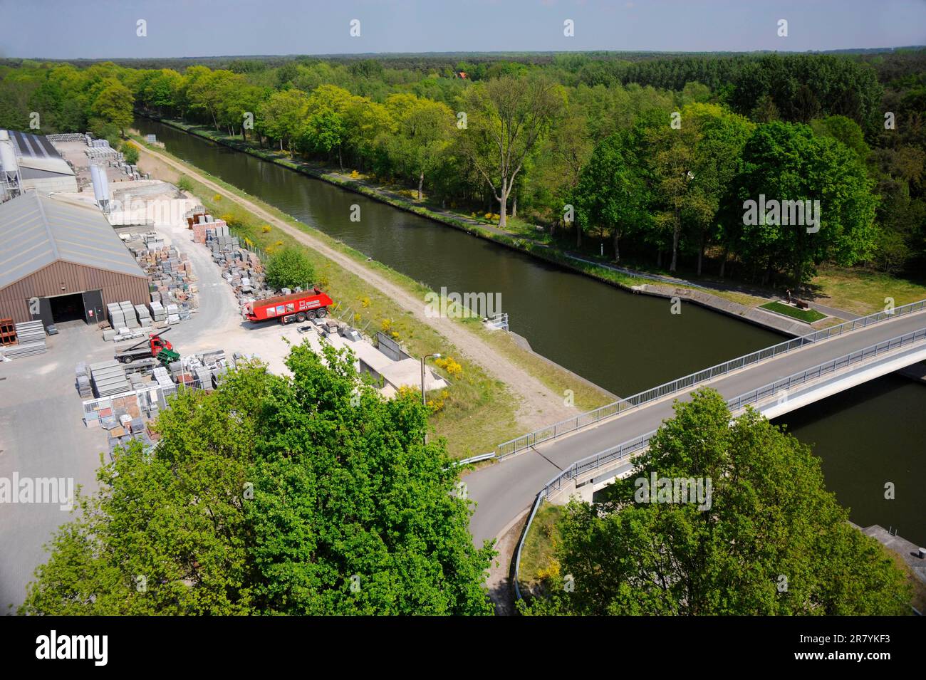 Canal and bridge, Mol, Flanders, Belgium Stock Photo - Alamy