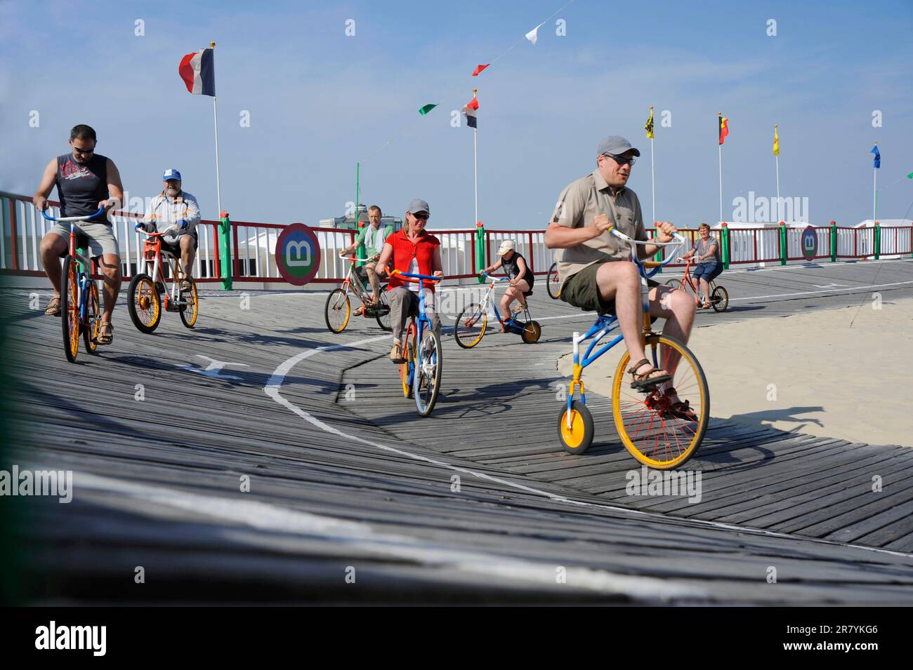 People with fun bikes, Blankenberge, West Flanders, Belgium, Flanders ...