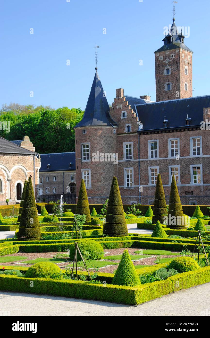 Alden Biesen Castle, Rijkhoven, Limburg, Flanders, Belgium Stock Photo ...