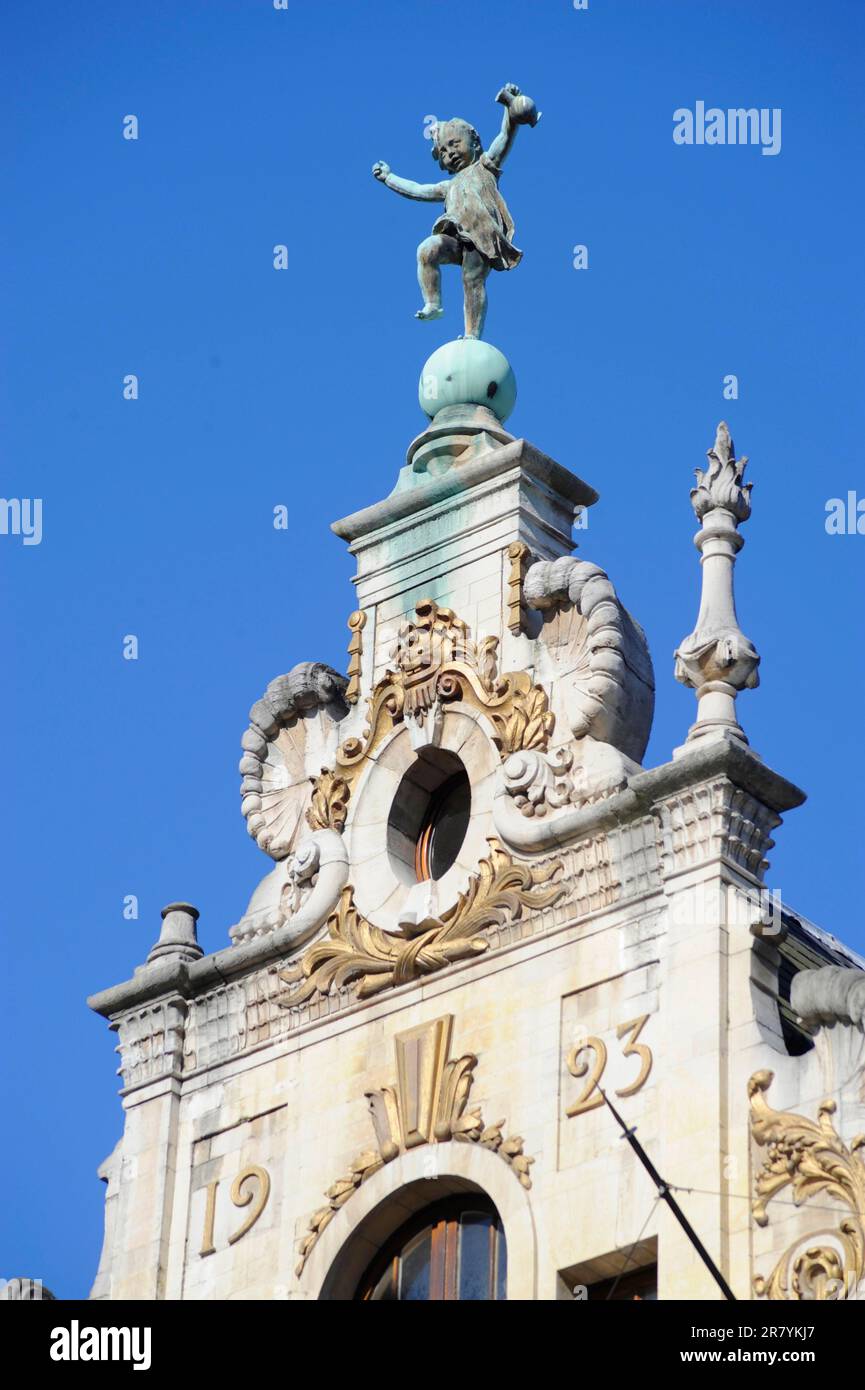 House gable, Leuven, Flemish Brabant, Flanders, Belgium, Louvain ...