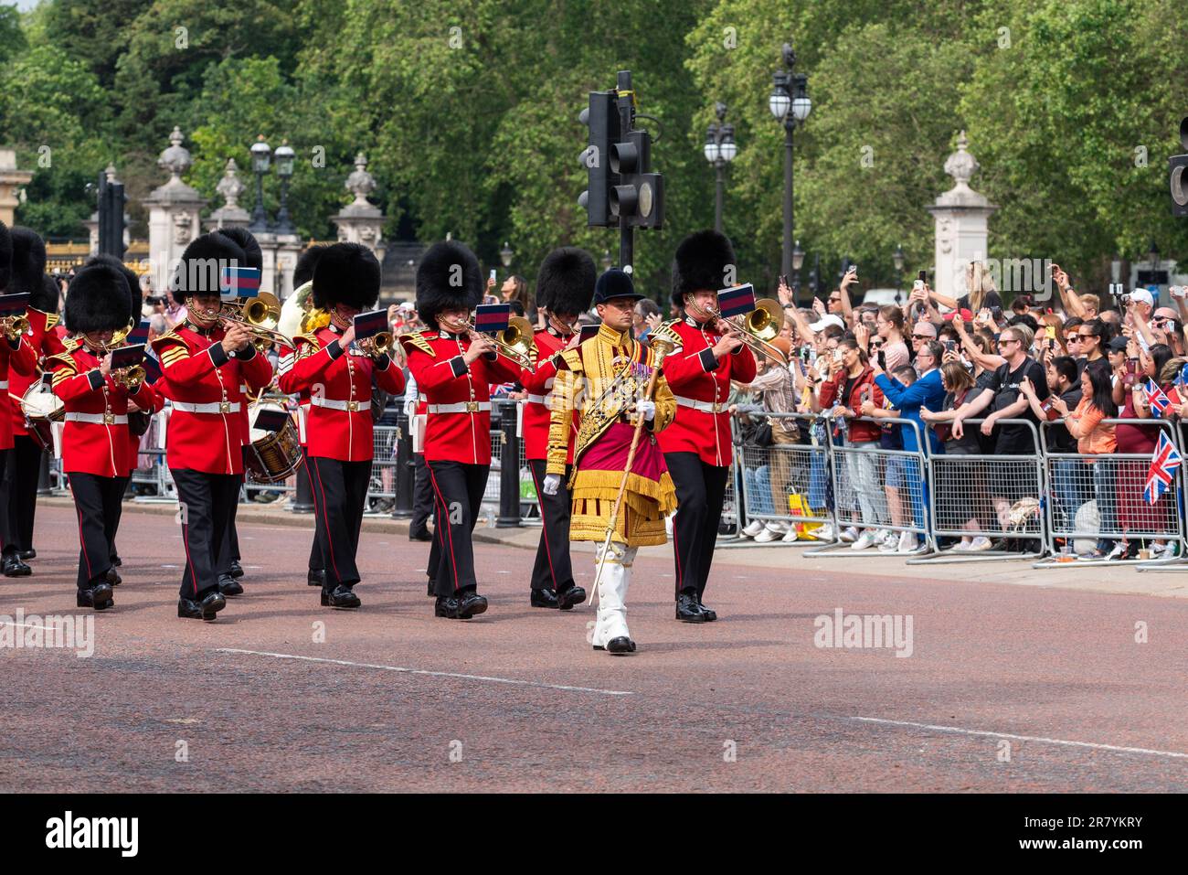 Band of the Scots Guards at Trooping the Colour in The Mall, London, UK ...