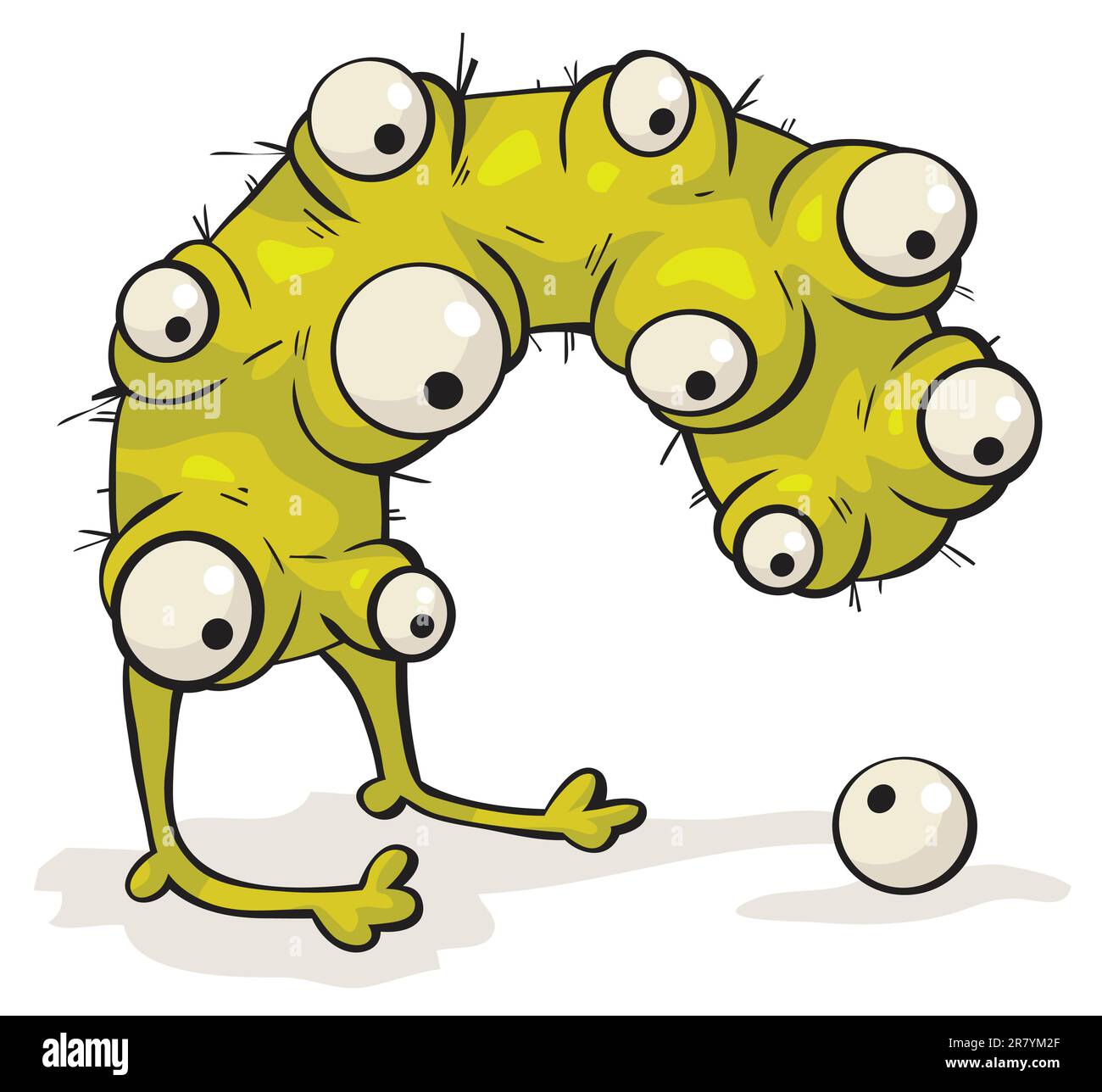 Green creature with many eyes Stock Vector Image & Art - Alamy