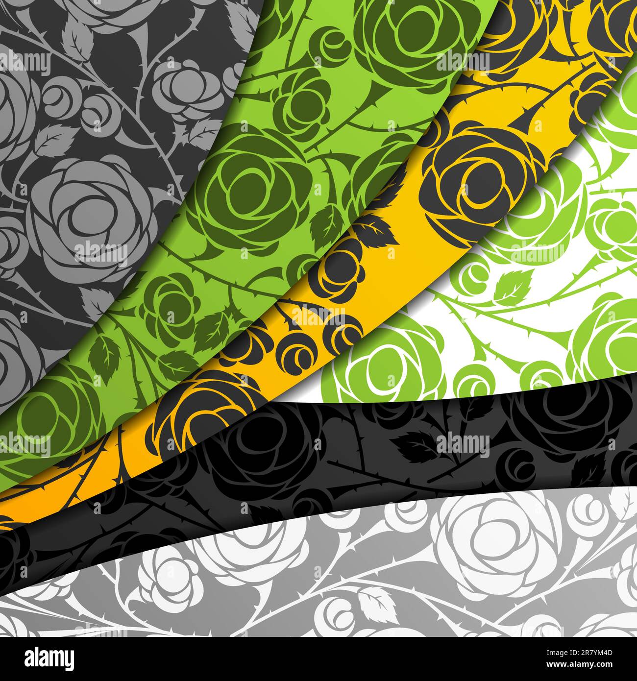 Layers of flowers Stock Vector Images - Alamy