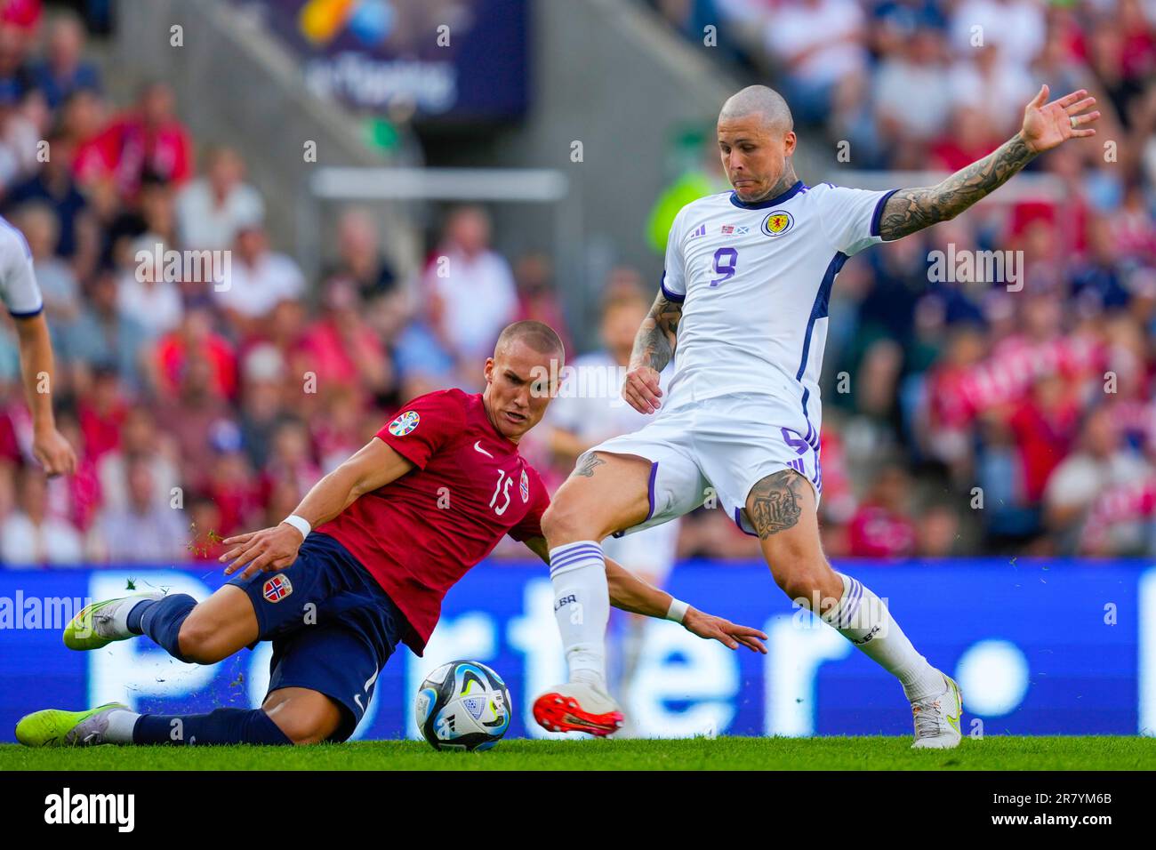 Oslo 20230617.Norwegian Leo Skiri Ostigård (L) and Scottish Lyndon ...