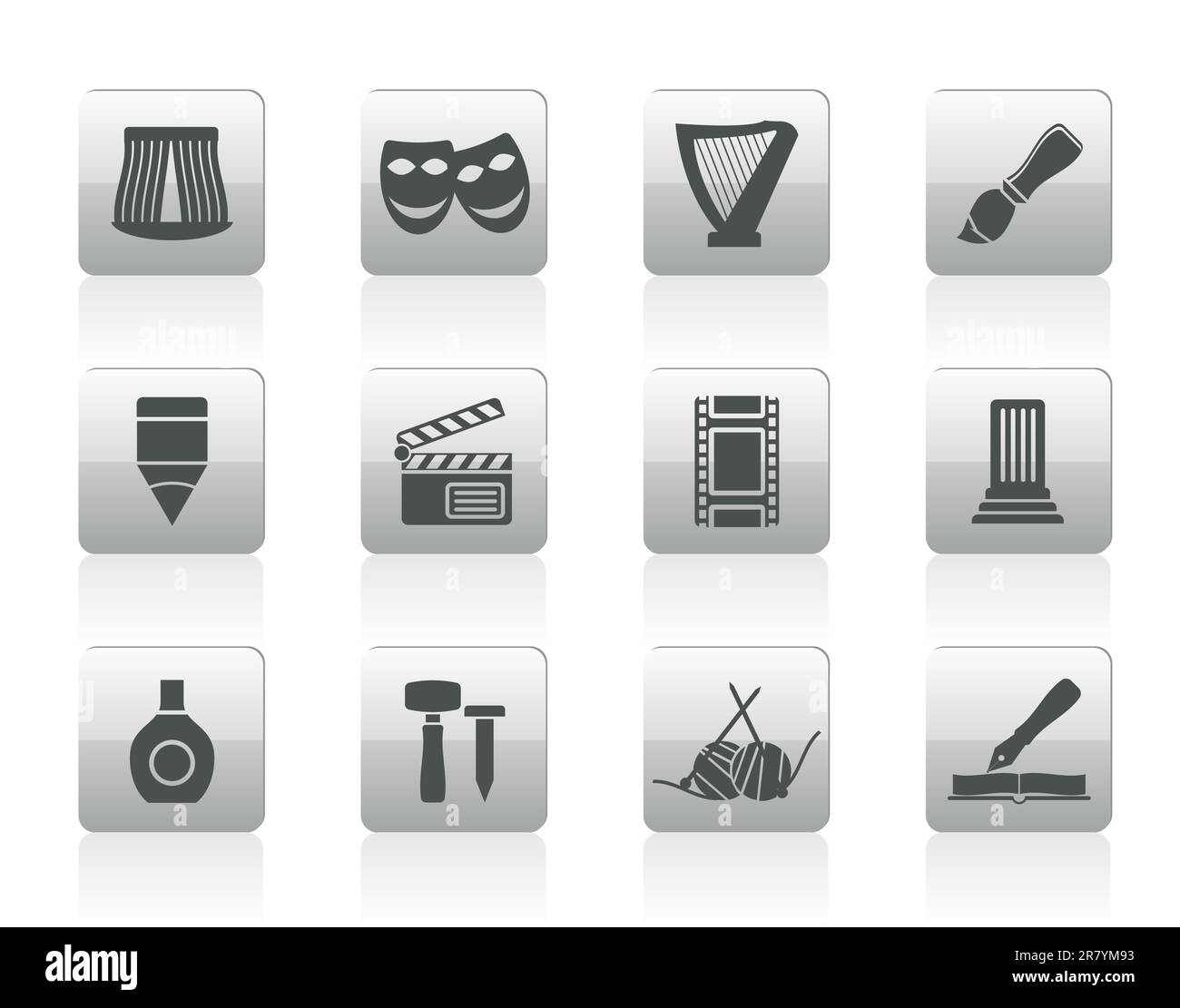 Different kind of art icons - vector icon set Stock Vector Image & Art ...