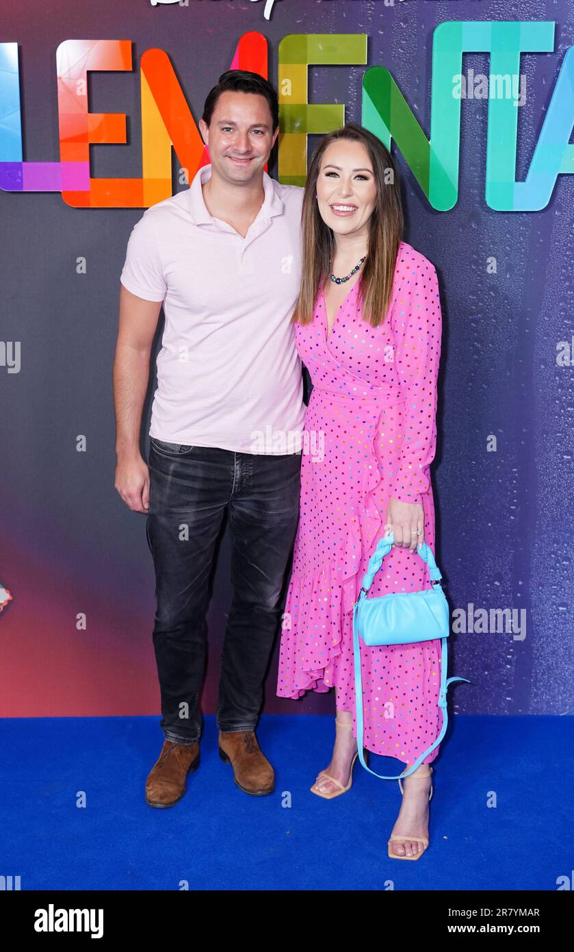 Ellie Phillips and her husband arrive for the gala screening of Pixar's ...