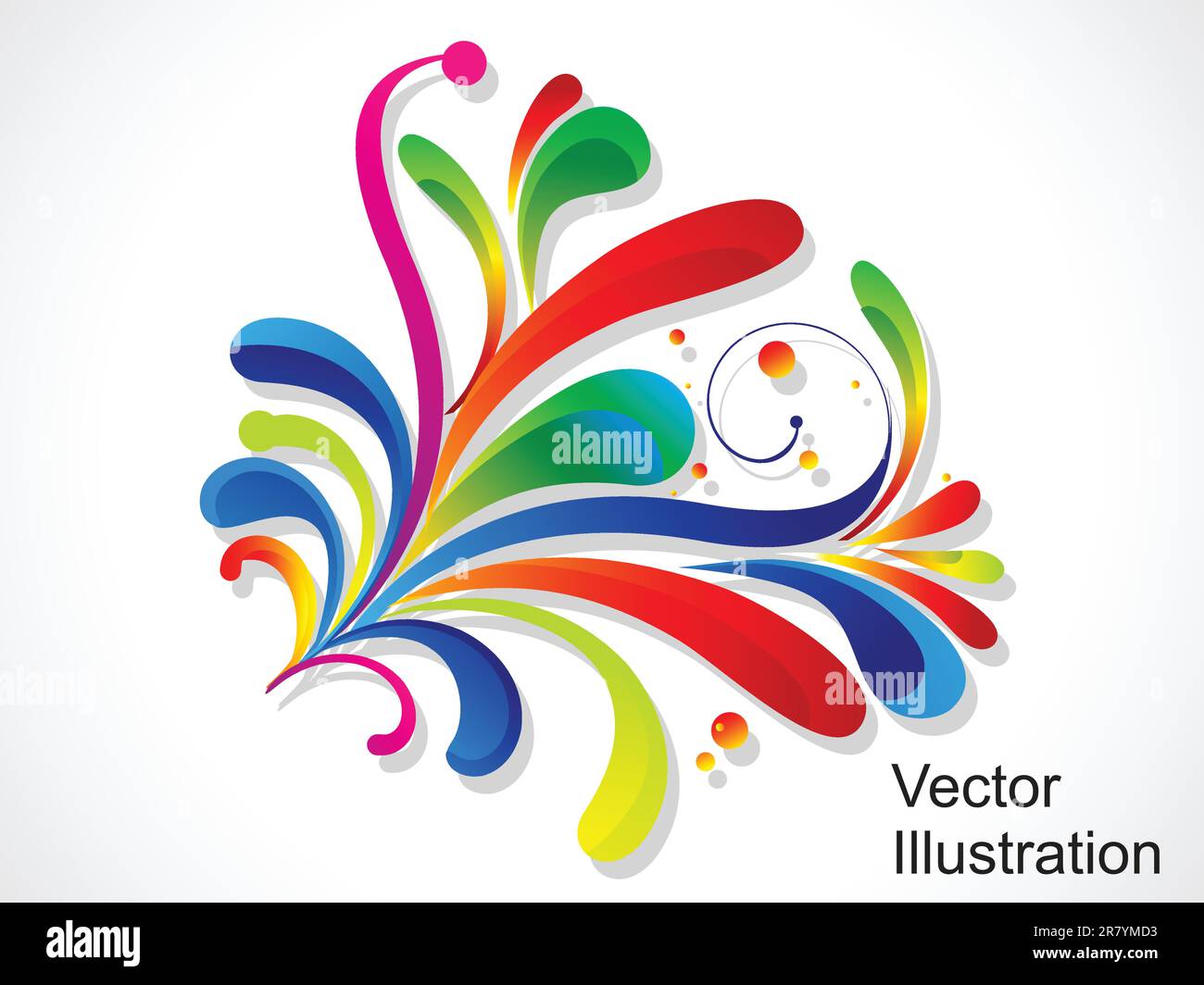 abstract colorful floral vector illustration Stock Vector Image & Art ...