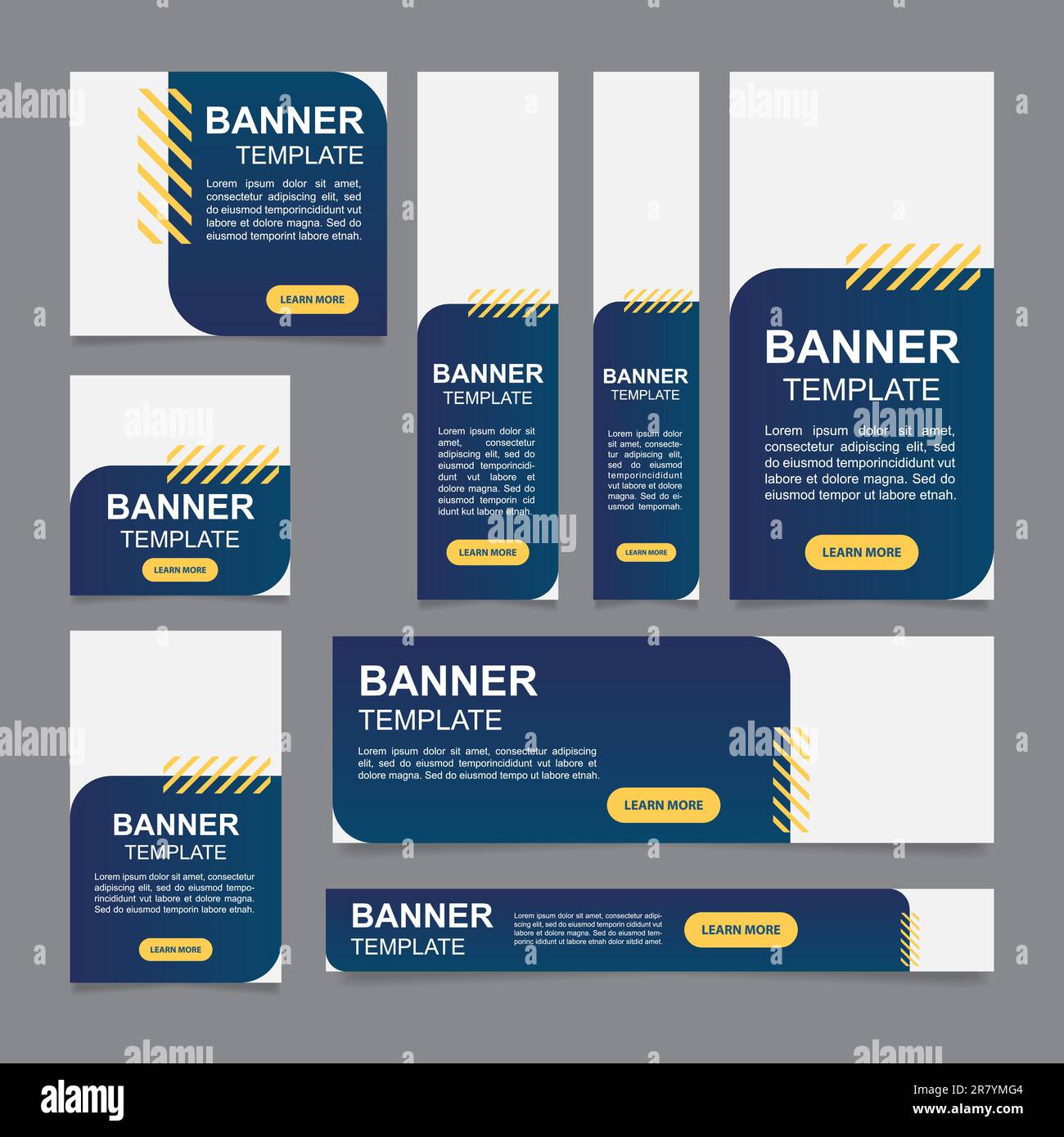 Digital technology and bank service web banner design template Stock ...