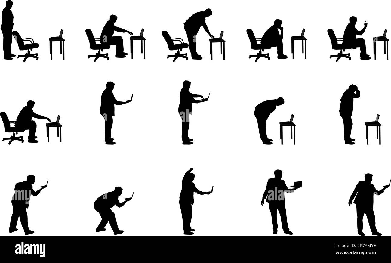 Man computer laptop book Stock Vector Images - Alamy