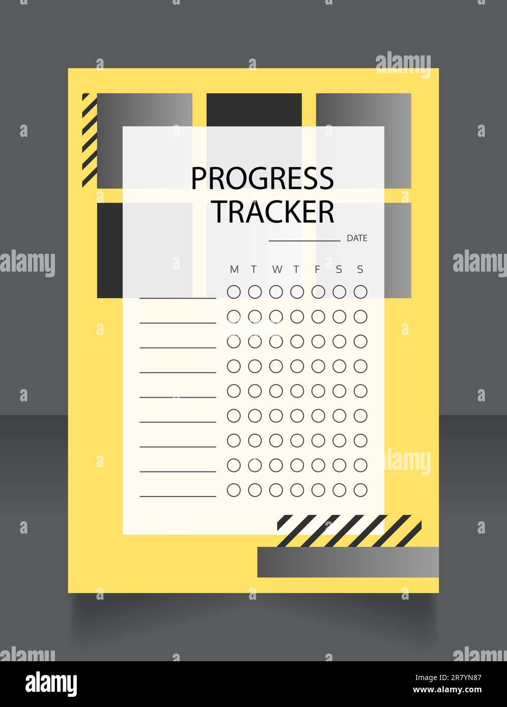 Sports progress tracker worksheet design template Stock Vector Image ...