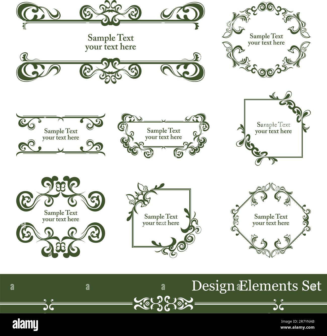 Nice set elements on Stock Vector Images - Alamy