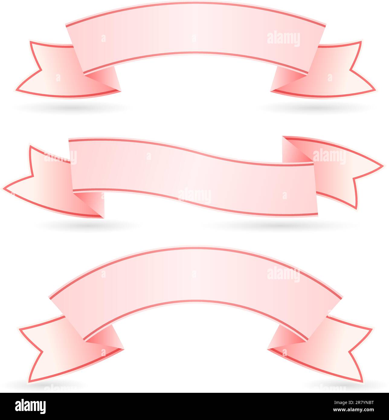Set of Pink Banners. Illustration on white background for design Stock ...