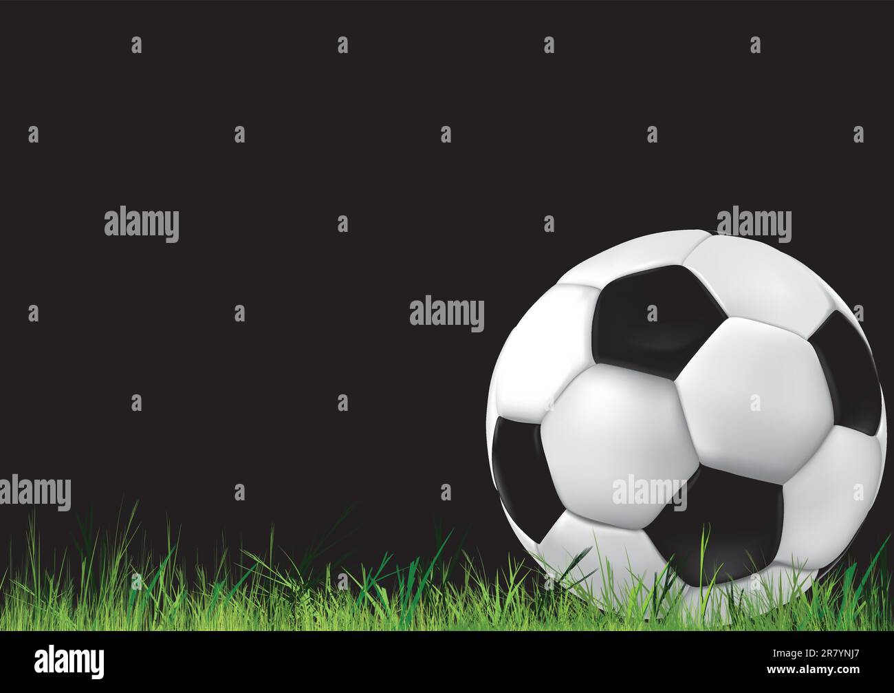 Realistic soccer ball grass field hi-res stock photography and images ...