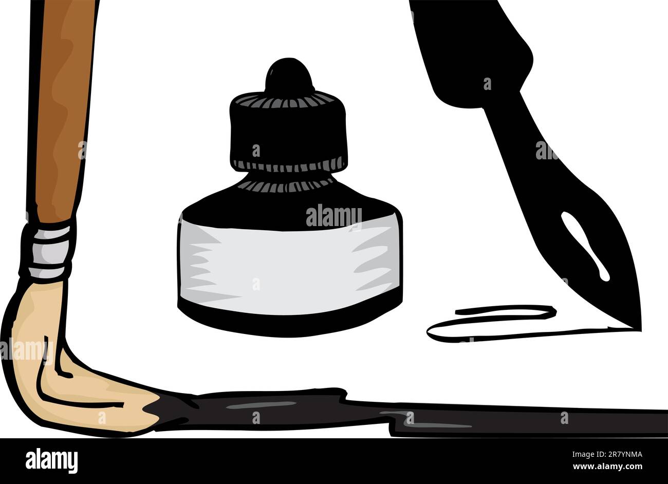 Group paintbrush Stock Vector Images - Alamy