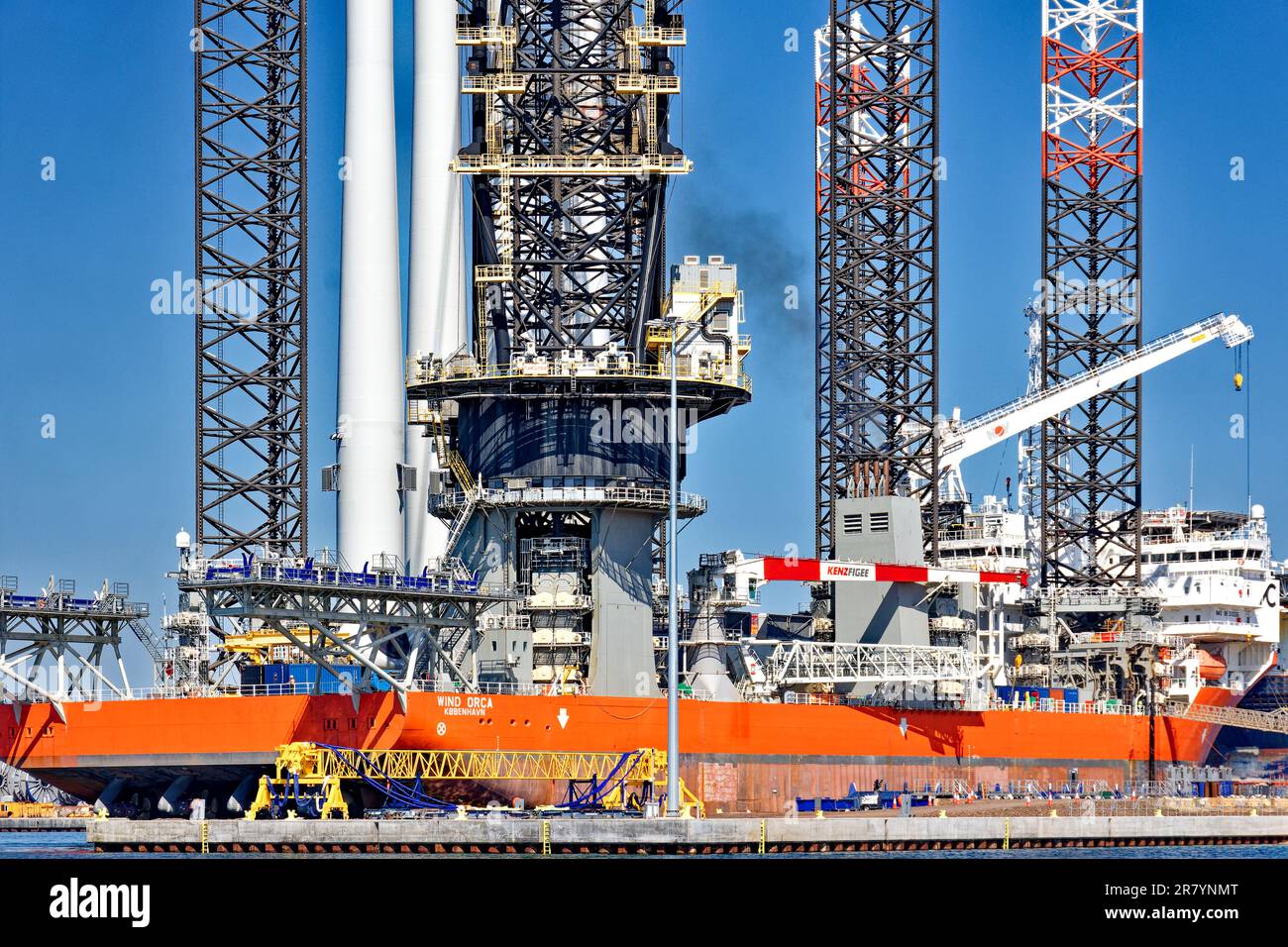 Nigg Scotland the Windfarm Installation Vessel (WIV) Wind Orca in early ...