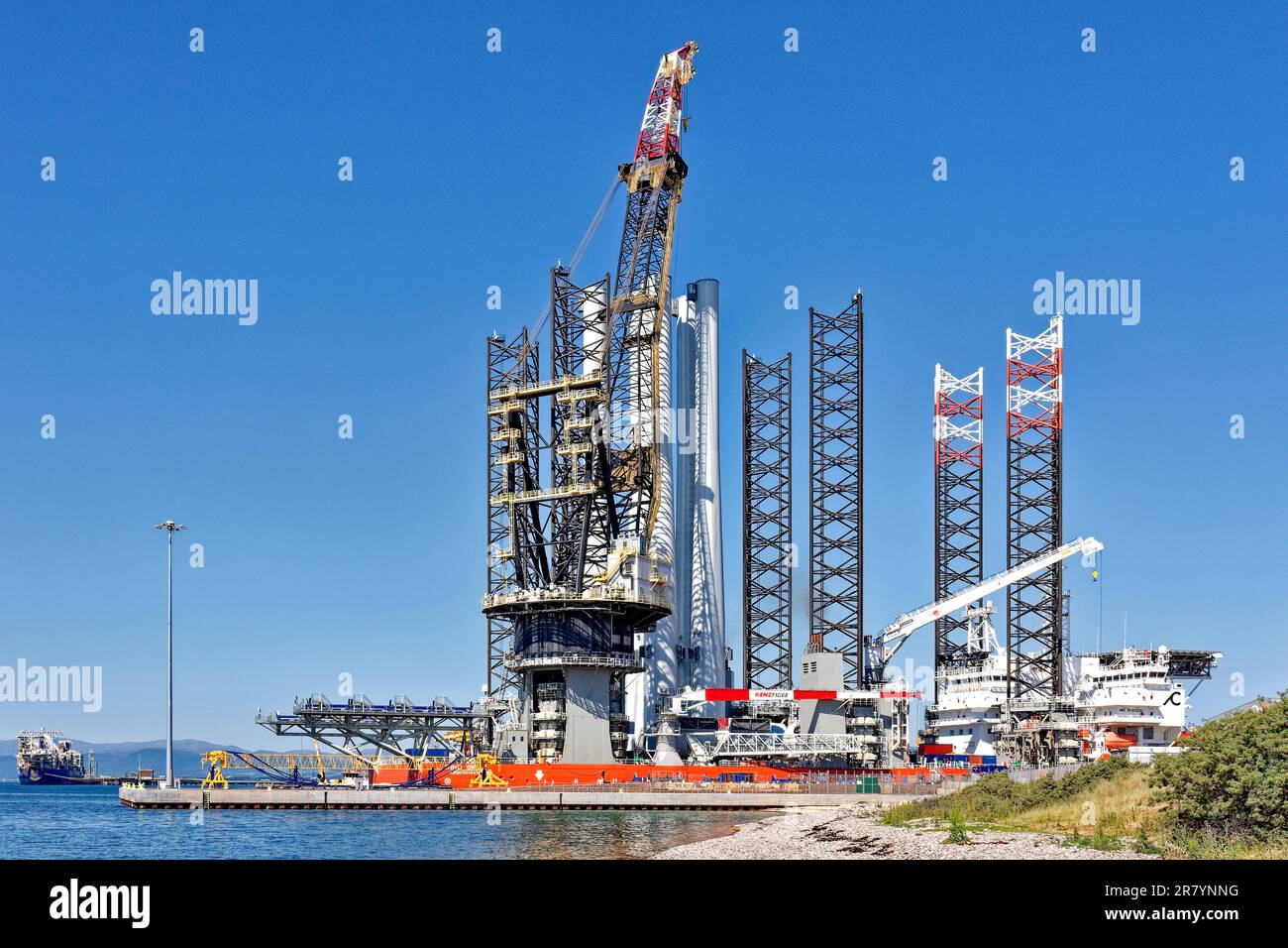 Nigg Scotland the Windfarm Installation Vessel (WIV) Wind Orca in early ...