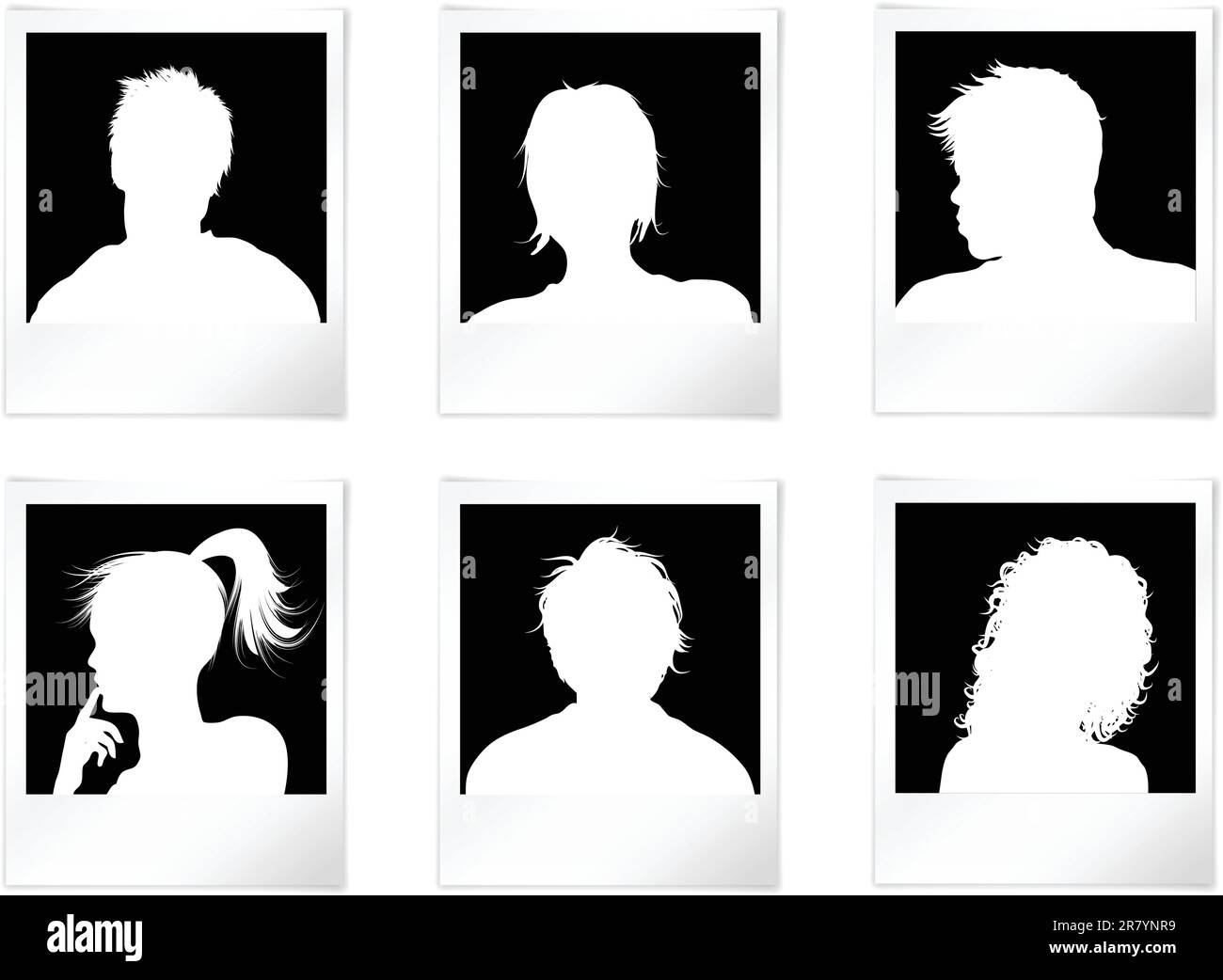 People avatars in photo frames with shadows Stock Vector Image & Art ...