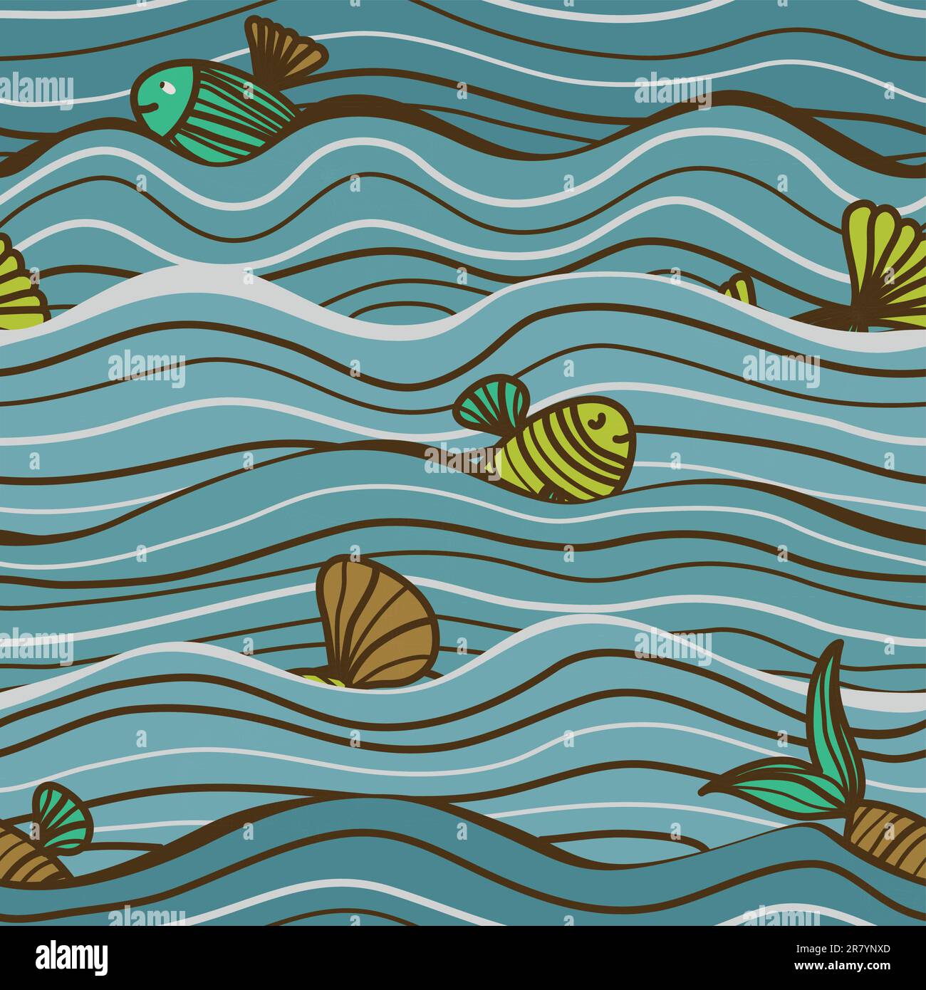 Swimming colourful fishes Stock Vector Images - Alamy
