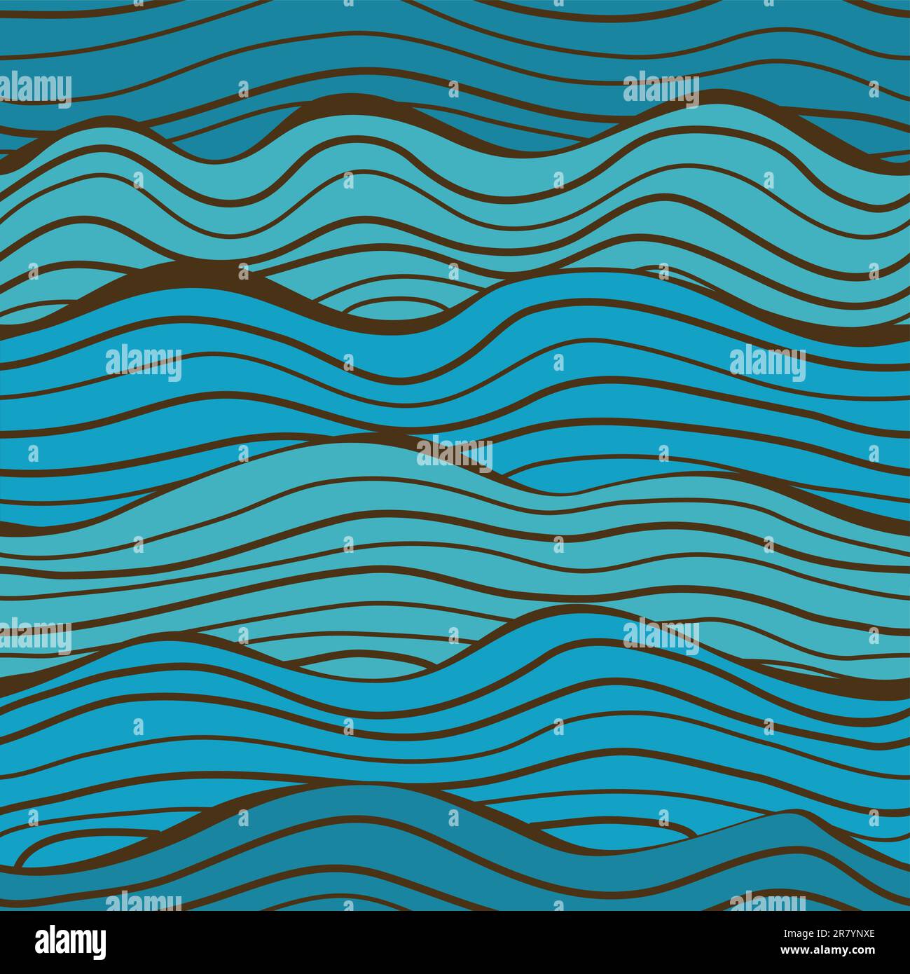 Seamless blue waves pattern. Vector illustration Stock Vector Image ...