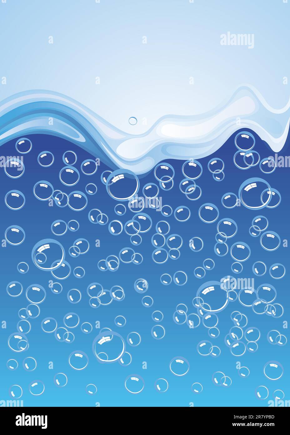 abstract water wave with bubbles. vector illustration Stock Vector ...