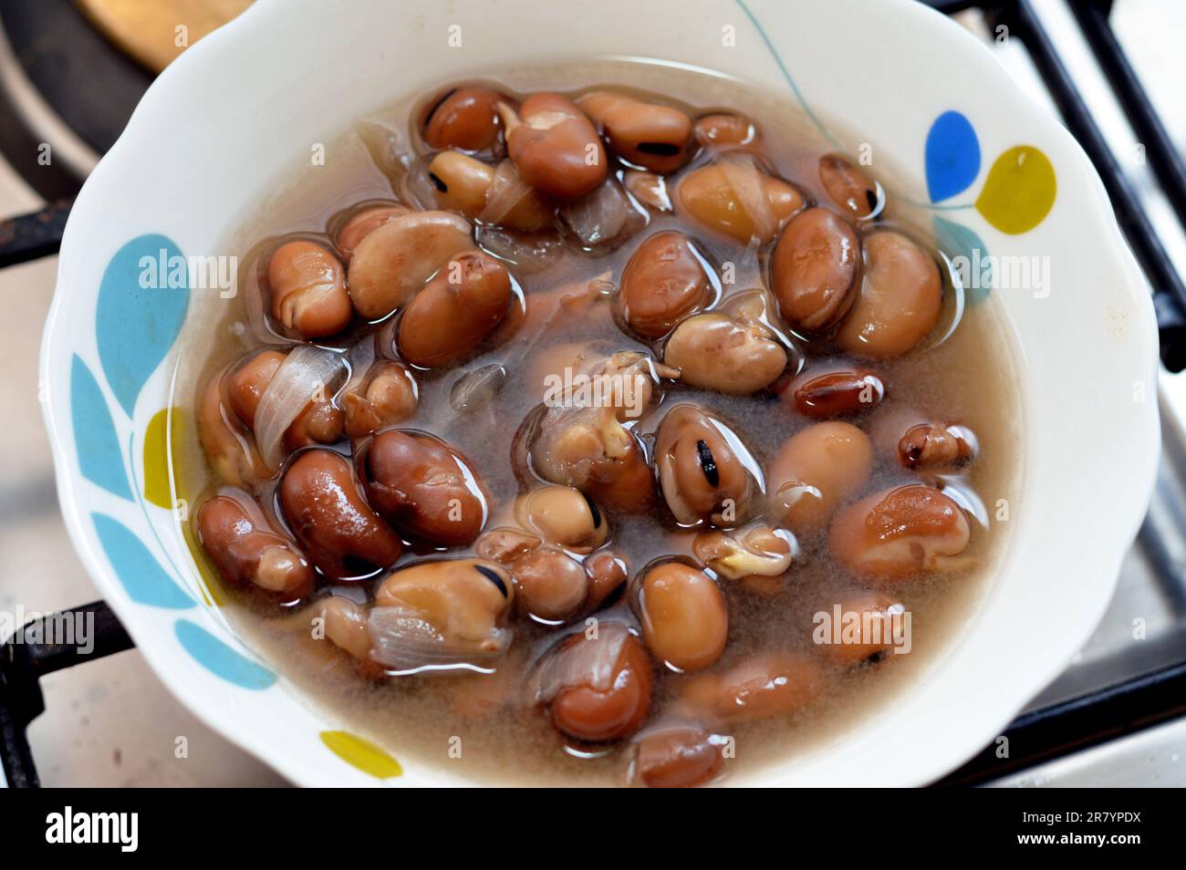 Egyptian cuisine of popular traditional fava bean sprouts soup, made of ...