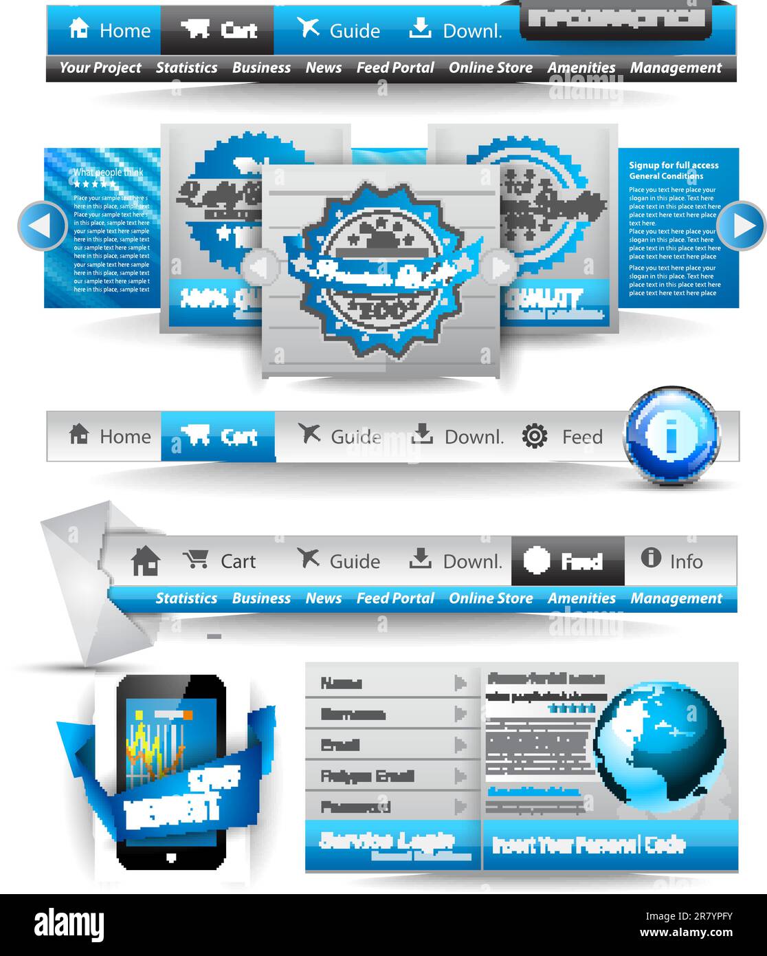 Premium templates and Web stuff master collection: graphs, histograms ...