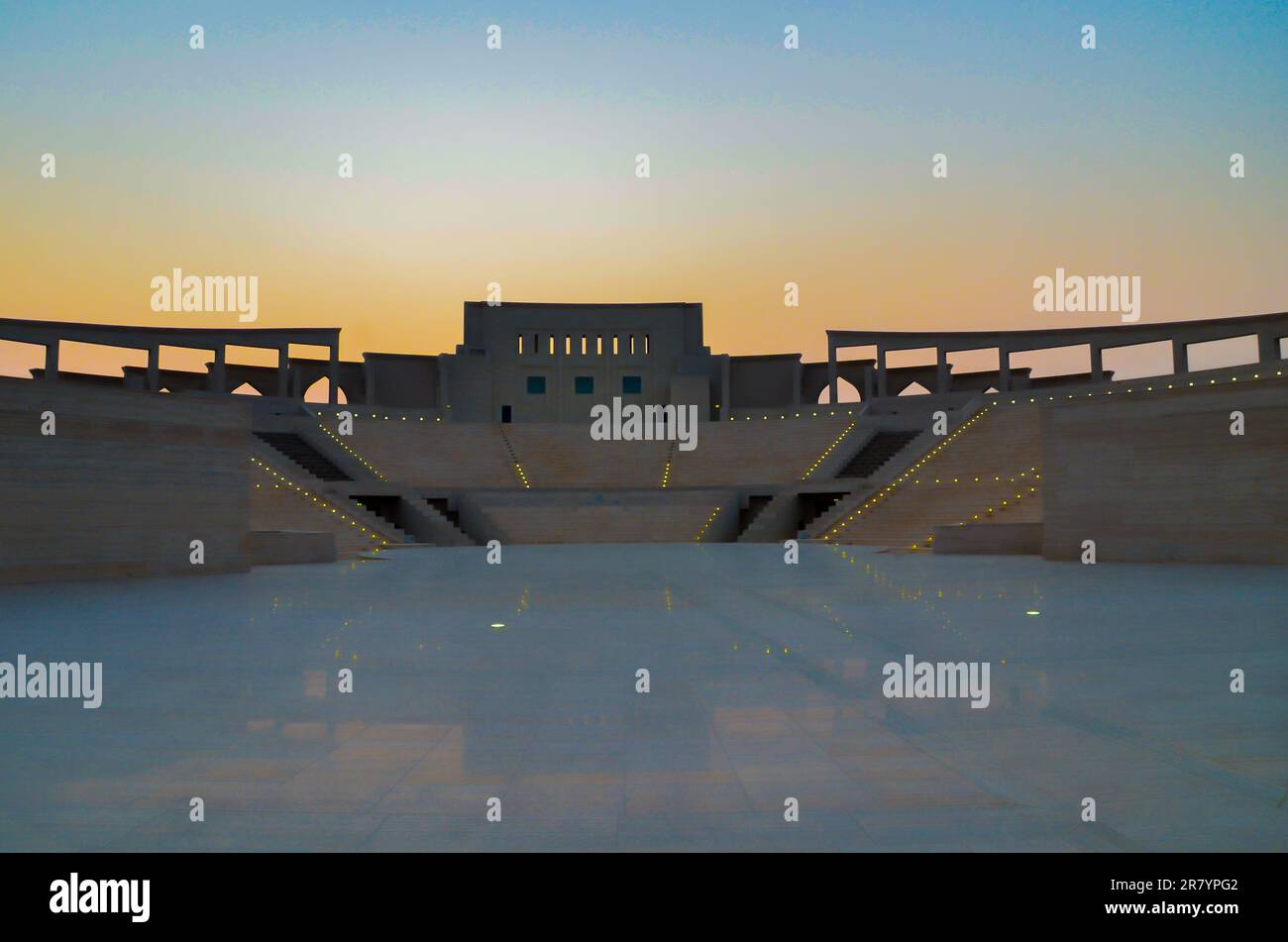 Part of amphitheater at Katara cultural village in Doha, Qatar Stock ...