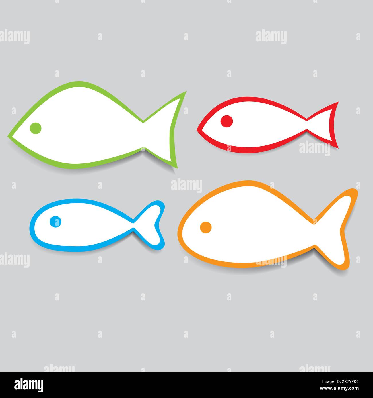 Fish icon vector image Stock Vector Images - Alamy
